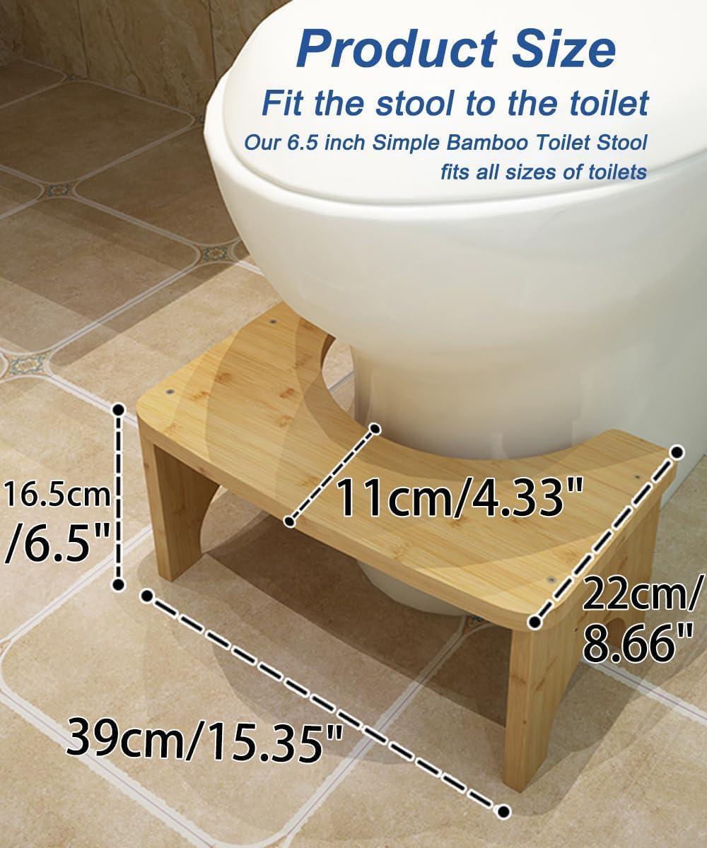 Bamboo Toilet Stool 6.5 Inch Adult Universal Toilet Stool Correct ...