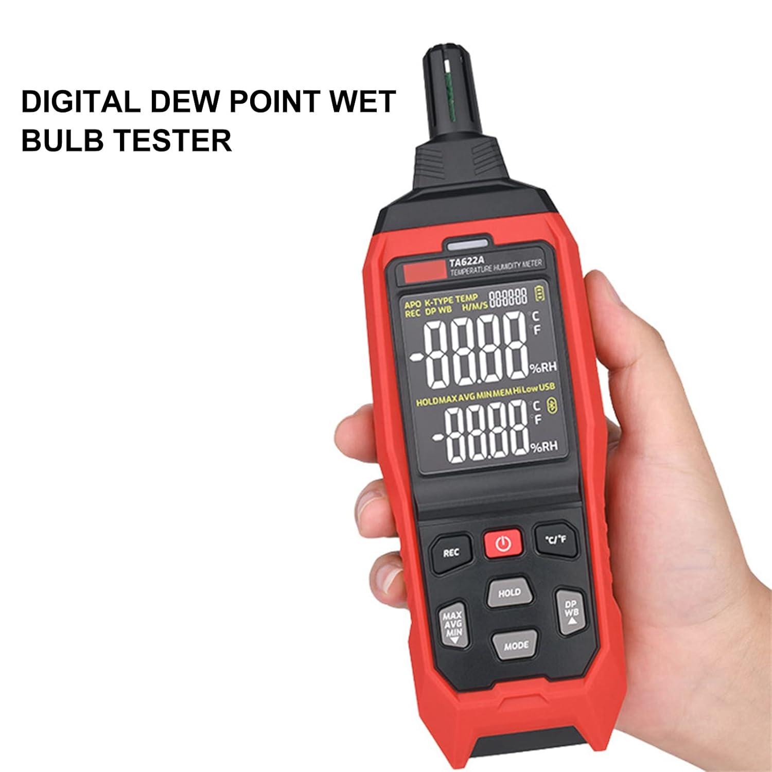 Digital Temperature and Humidity Meter with LCD Display | Dew Point ...