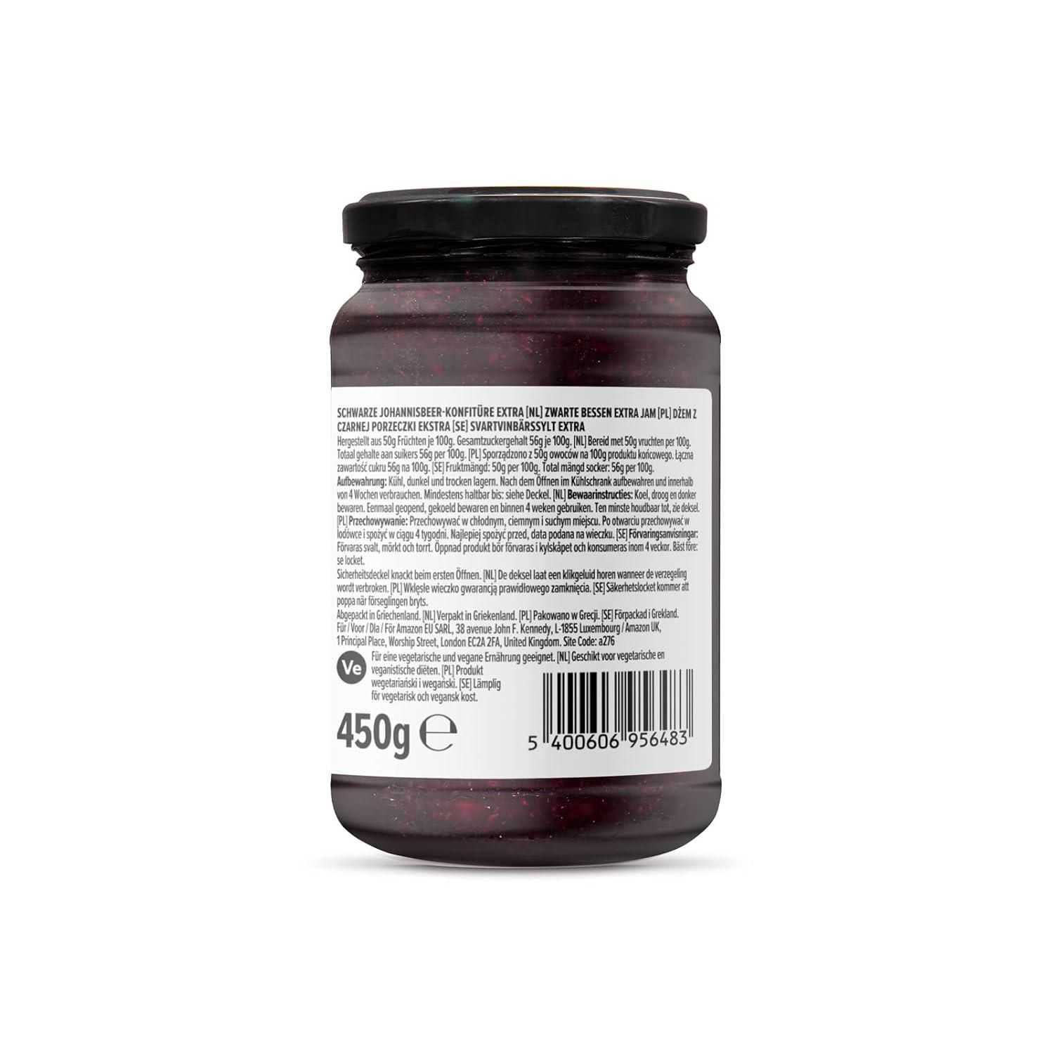 Buy Amazon Blackcurrant Jam Extra 450g - Vegetarian & International ...