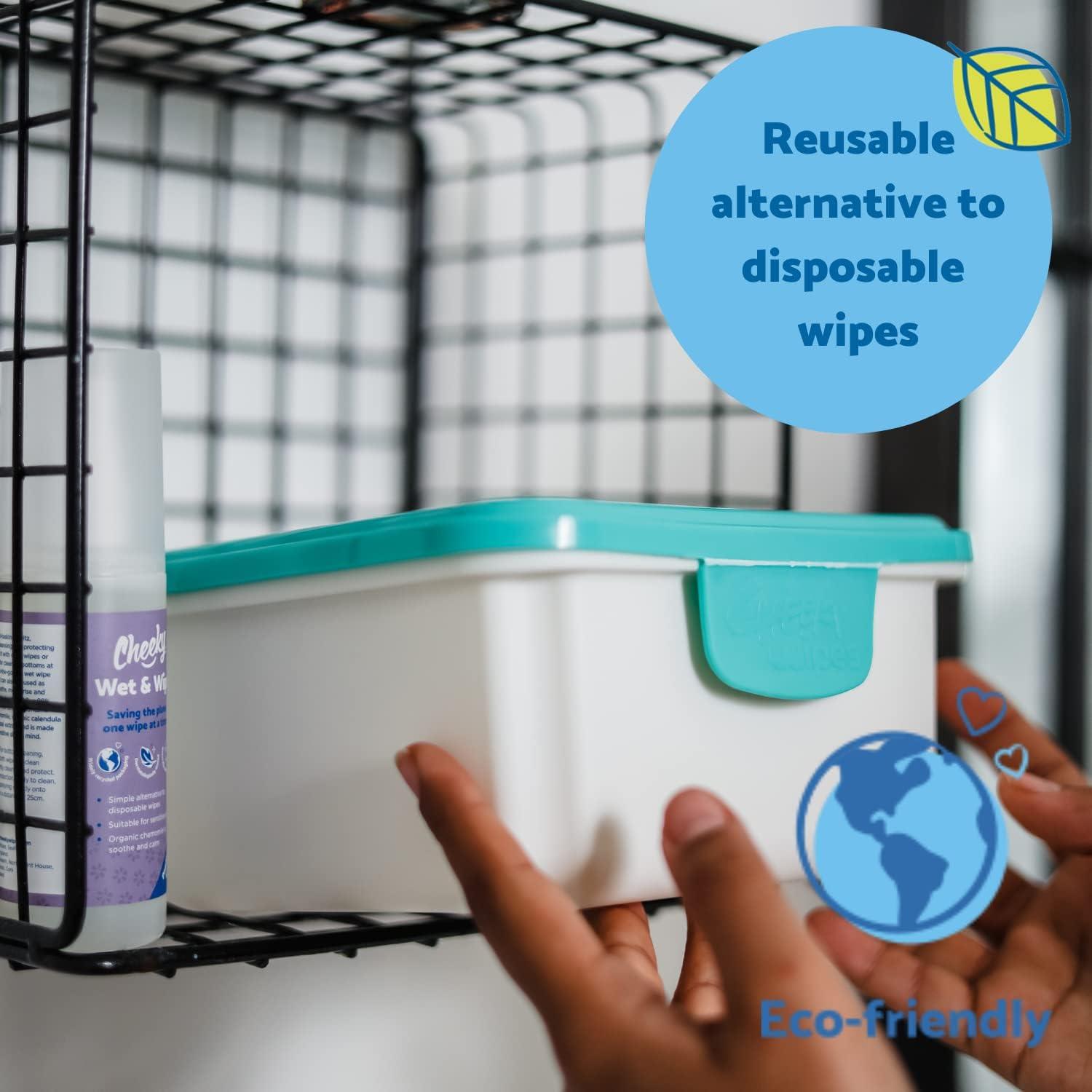 Cheeky Wipes Reusable Mini Wash Kit - White Cotton Terry Wipes for ...