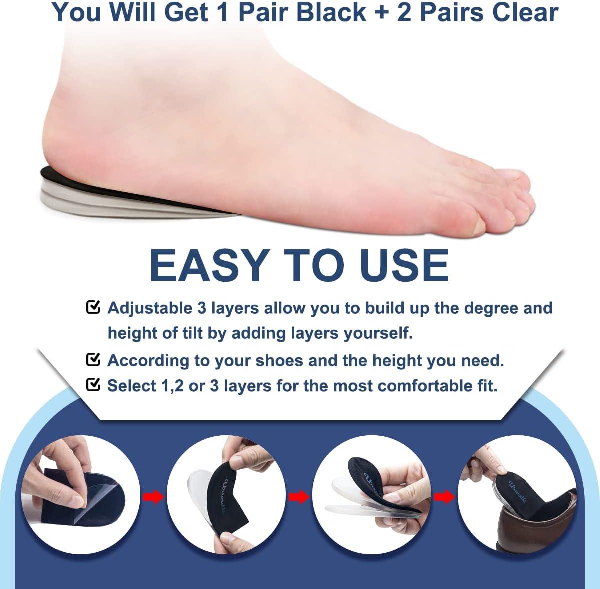 Urwalk 3-Layer Adjustable Gel Shoe Inserts for Supination & Over ...