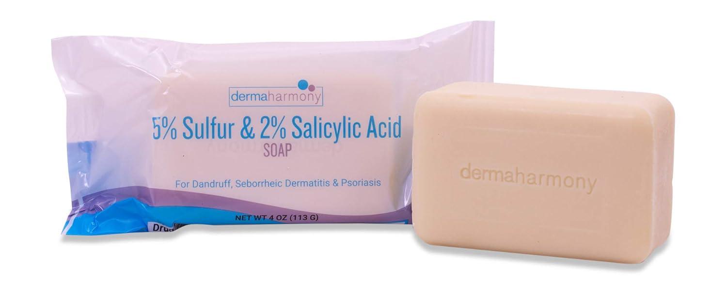 Dermaharmony 5% Sulfur 2% Salicylic Acid Bar Soap 4 oz - For Seborrheic ...