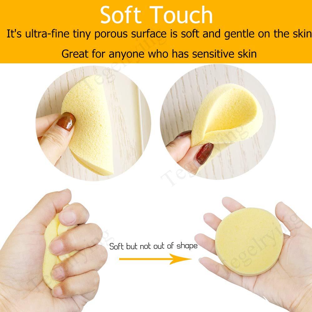 120 Count PVA Facial Sponges for Makeup Removal and Exfoliation ...