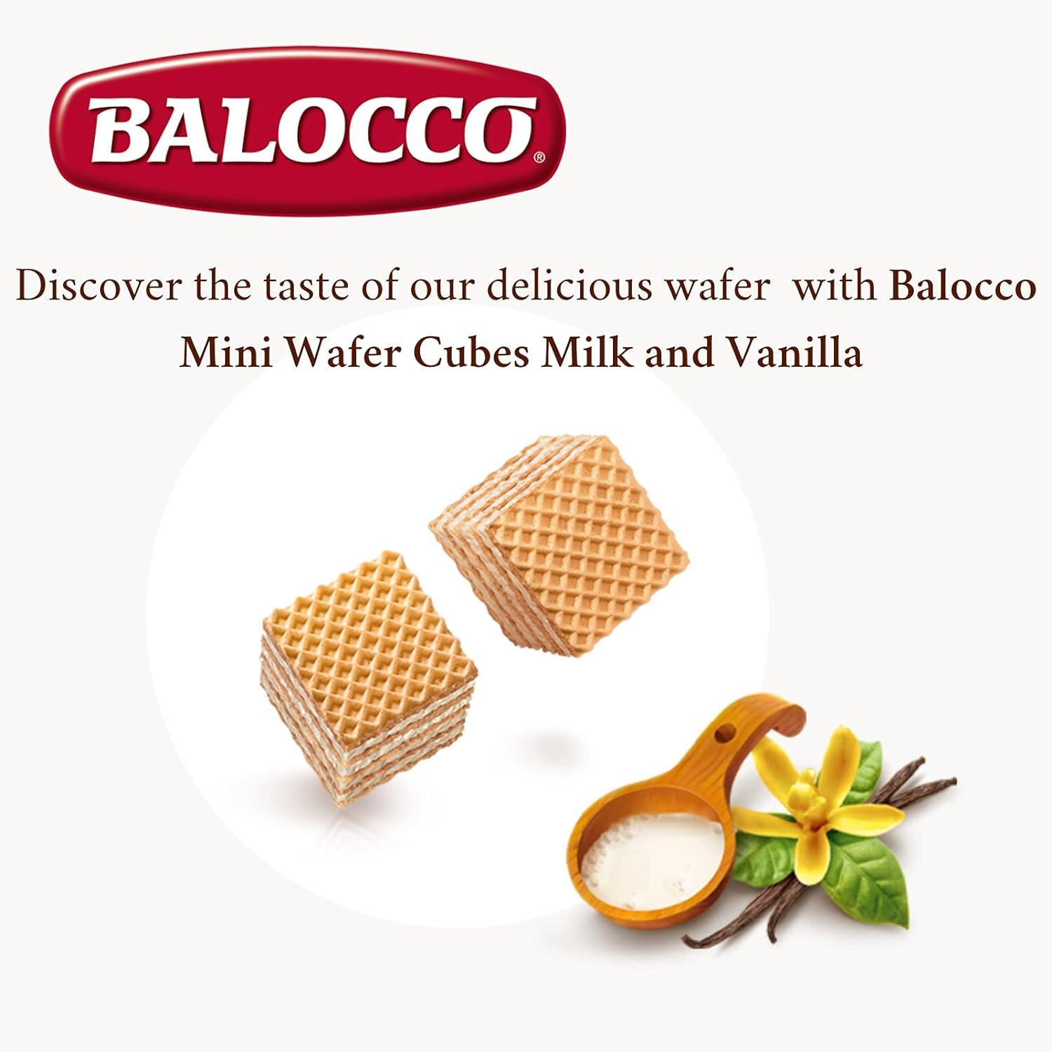 BALOCCO - Mini Wafer Cubes Milk and Vanilla (250G x 2) - Product of ...