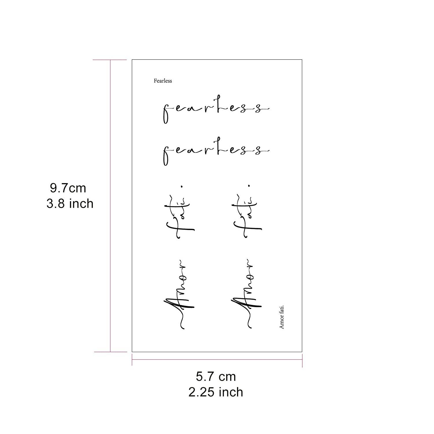Fearless Word Tattoos