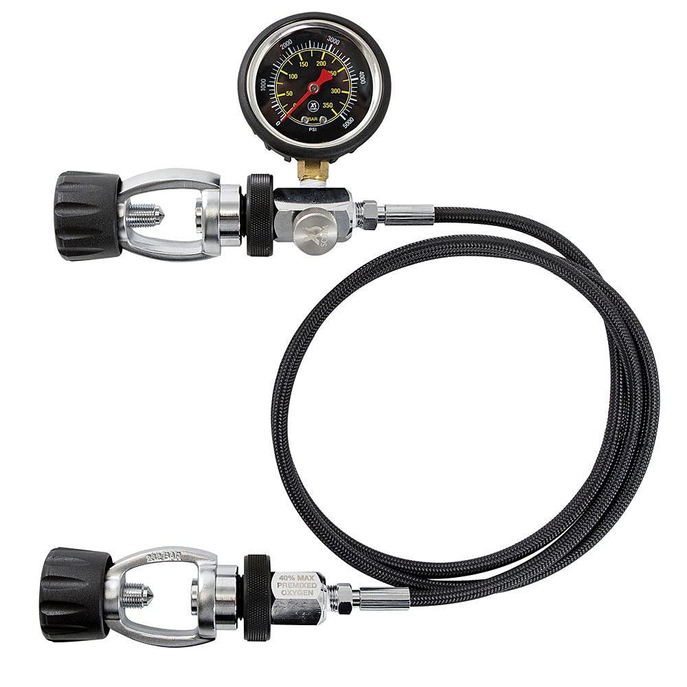 XS Scuba Deluxe Cylinder Equalizer with Braided HP Hose - Ensure ...