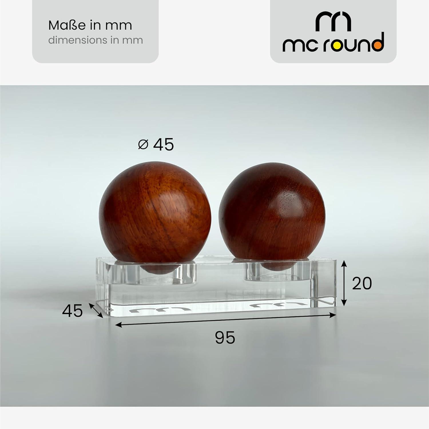 Two Noble Maidu Wooden Balls 45mm for Hand Relaxation | Acrylic Carrier ...
