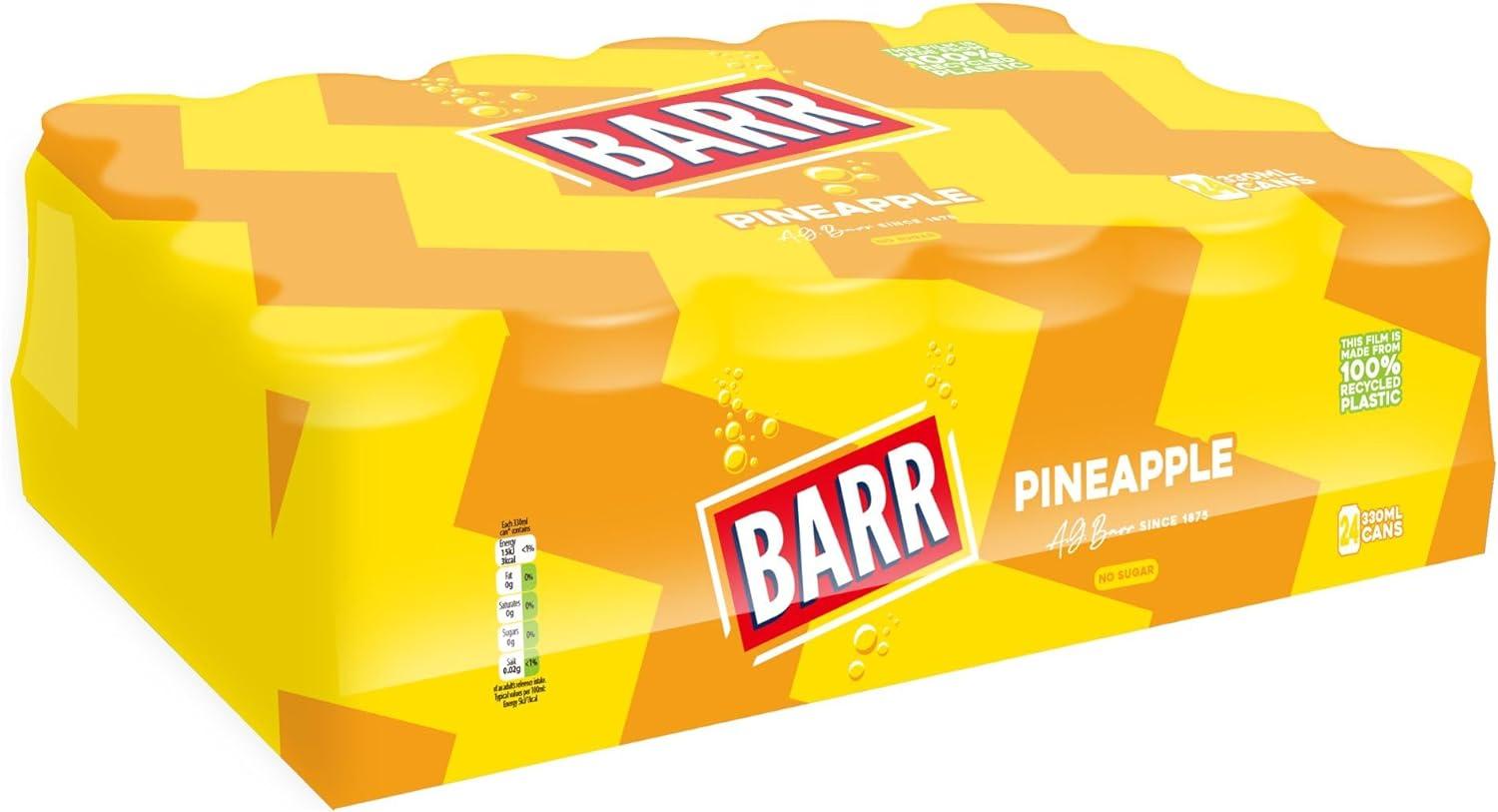 BARR Sparkling Pineapple Soda - No Sugar Pineapple Flavoured Fizzy ...