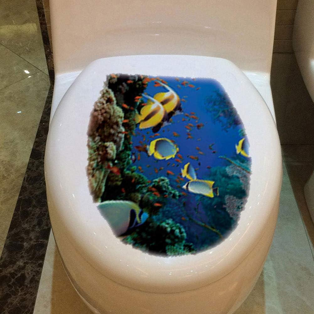 Flower Pattern Vinyl Toilet Sticker Cover - Removable Bathroom Decals ...