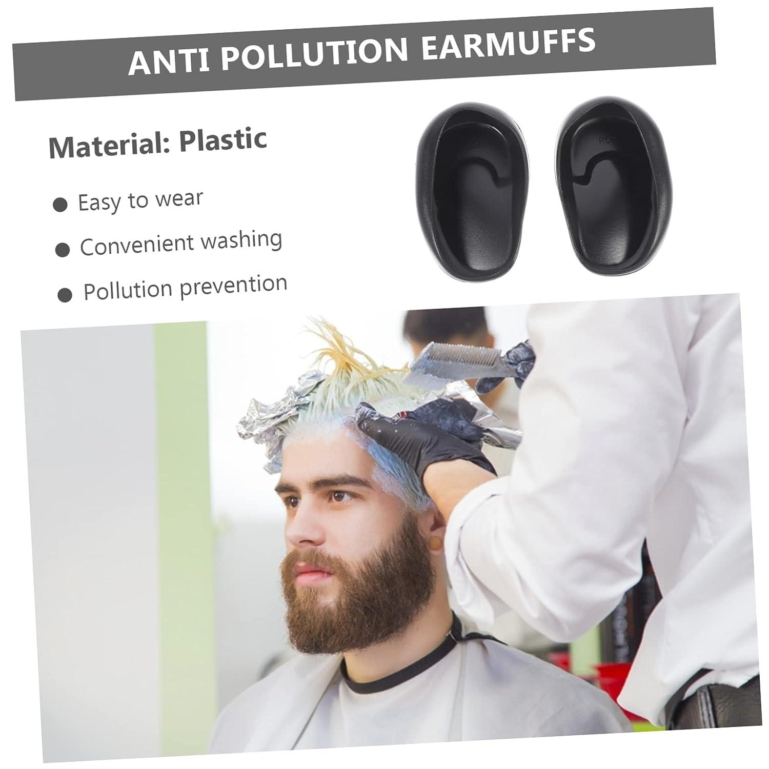 KALLORY 6pcs Earmuffs Hair Brush Blow Dryer Heat Protector - Black Hair ...