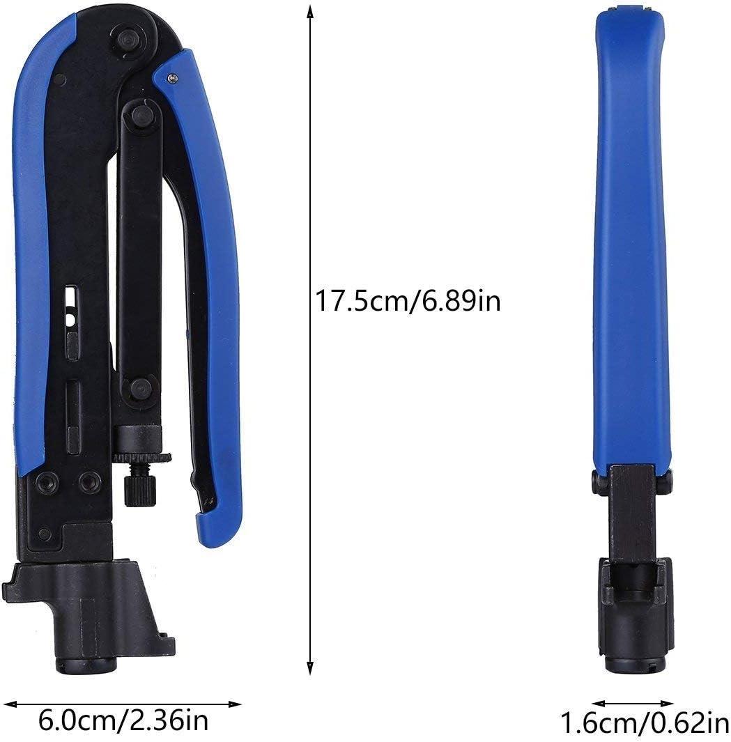 Yangoutool Coax Cable Crimper Kit - Adjustable Compression Tool for RG6 ...