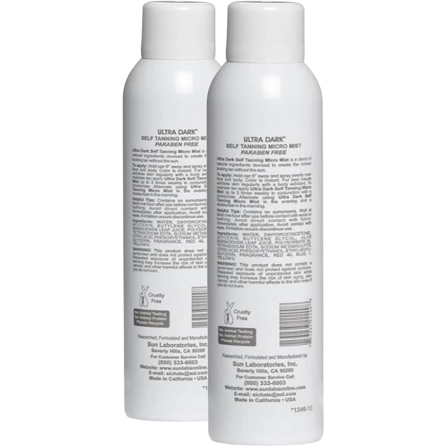 Sun Laboratories Ultra Dark Self Tanner Micro Mist 6 Fl Oz - 2-Pack ...