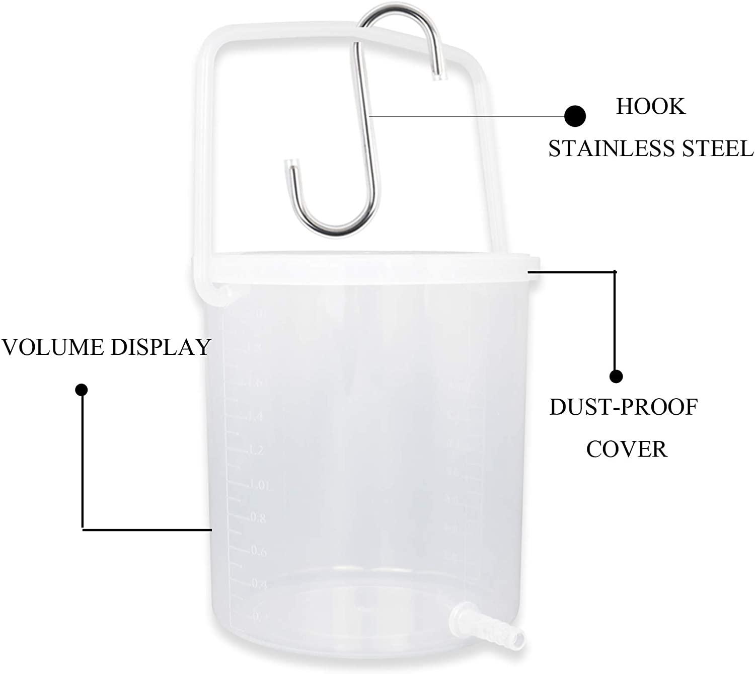 Topquafocus Large Enema Bucket Kit - Anti-backflow Enema Kit for Colon ...
