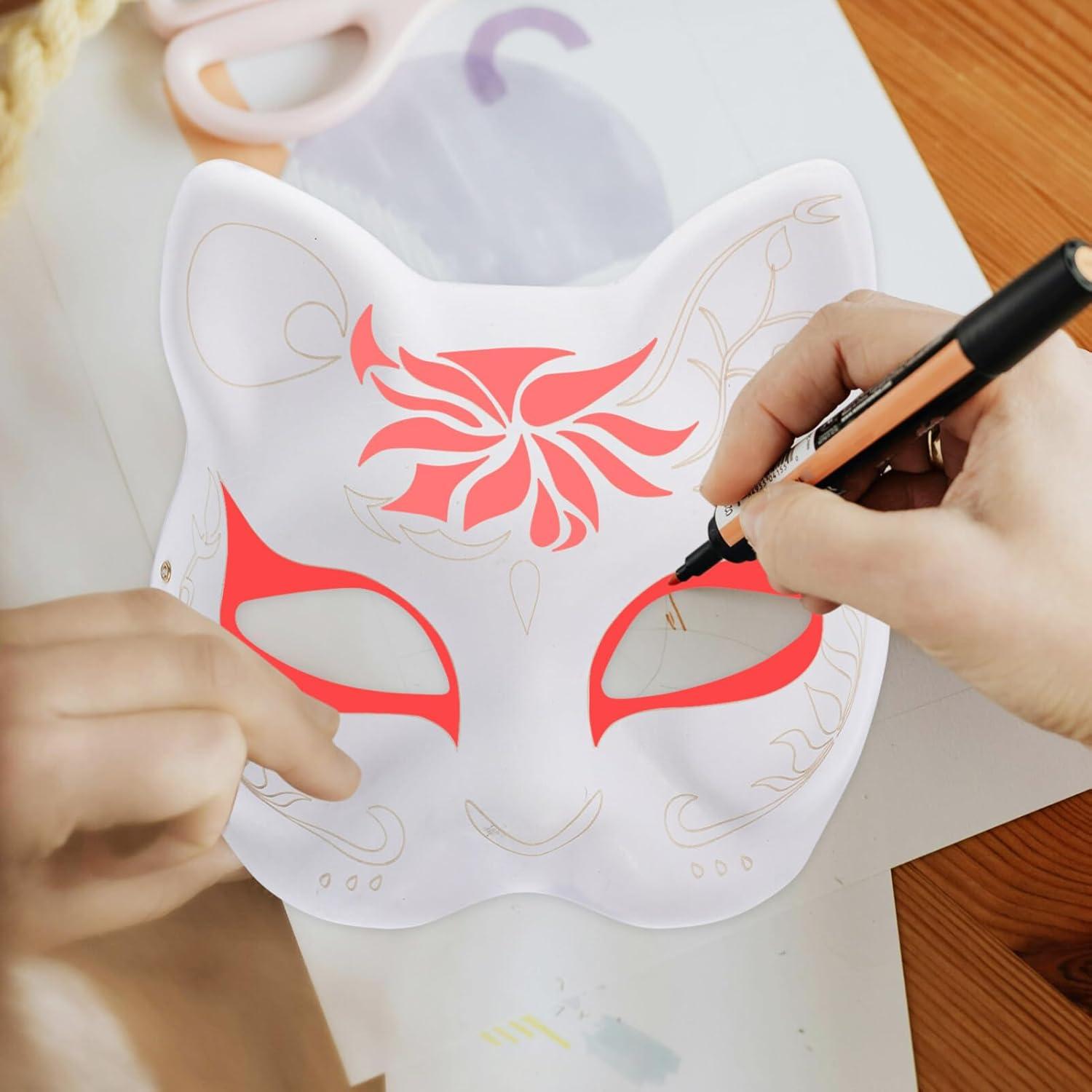 Diy Unpainted Masquerade Masks - 5pcs Unfinished Blank Paper Masks for ...