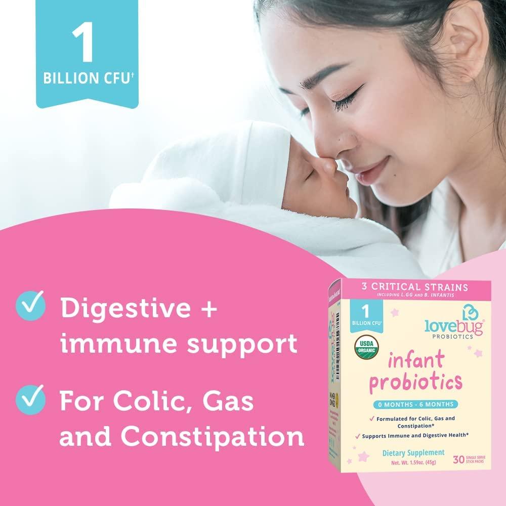 Lovebug Award Winning USDA Organic Probiotic for Infants | Ages 0 - 6 ...