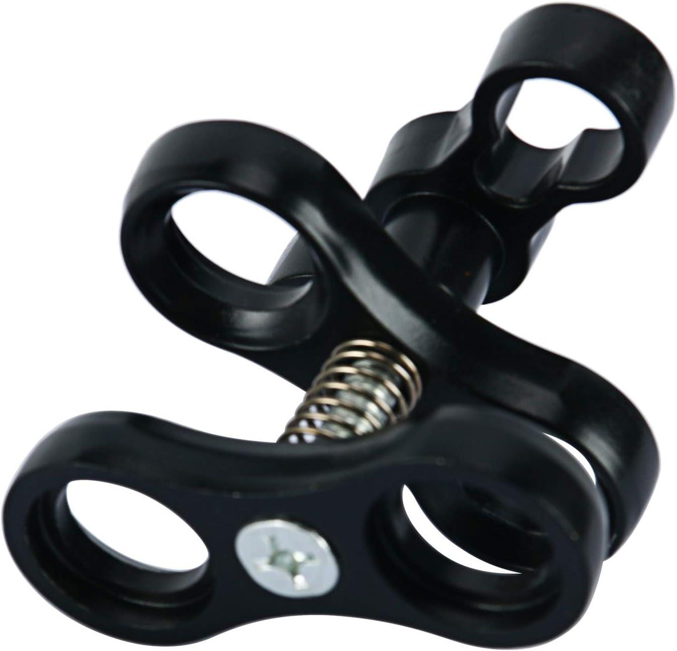 Amarine Made 1 Inch Black Underwater Ball Clamp Mount - 2 Pack for ...