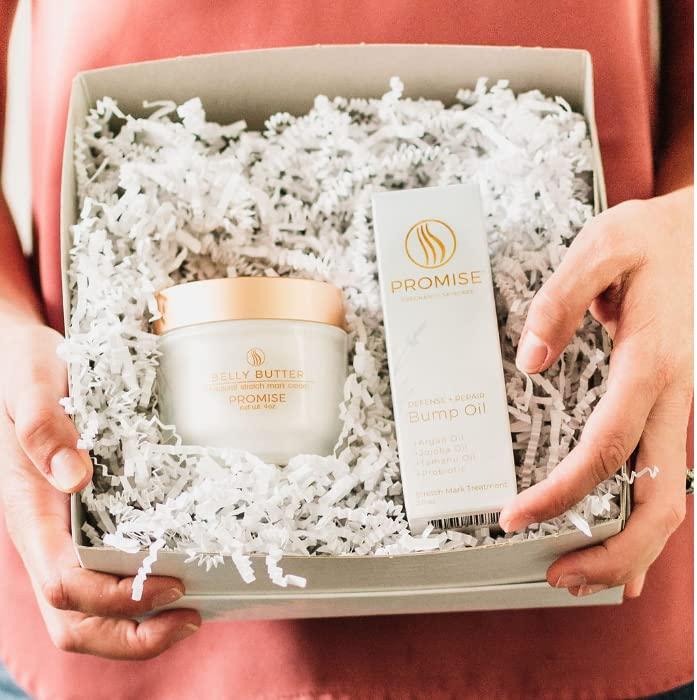 Promise Pregnancy Skin Bundle: Belly Butter & Bump Oil Set - Pregnancy ...