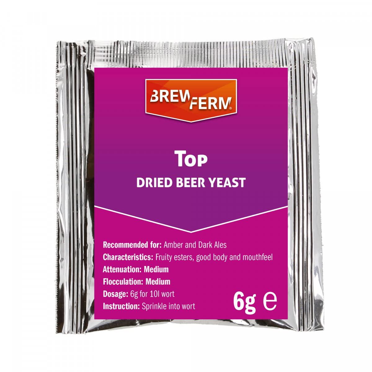 Brewferm 'Top' 6g Top-Fermenting Brewer's Yeast - Premium Dry Yeast for ...