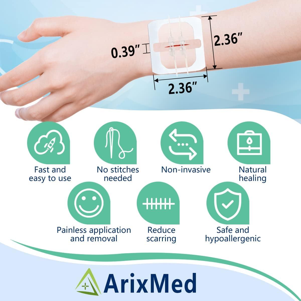 ArixMed Emergency Wound Closure Device - Zip Sutures Butterfly Bandaids ...
