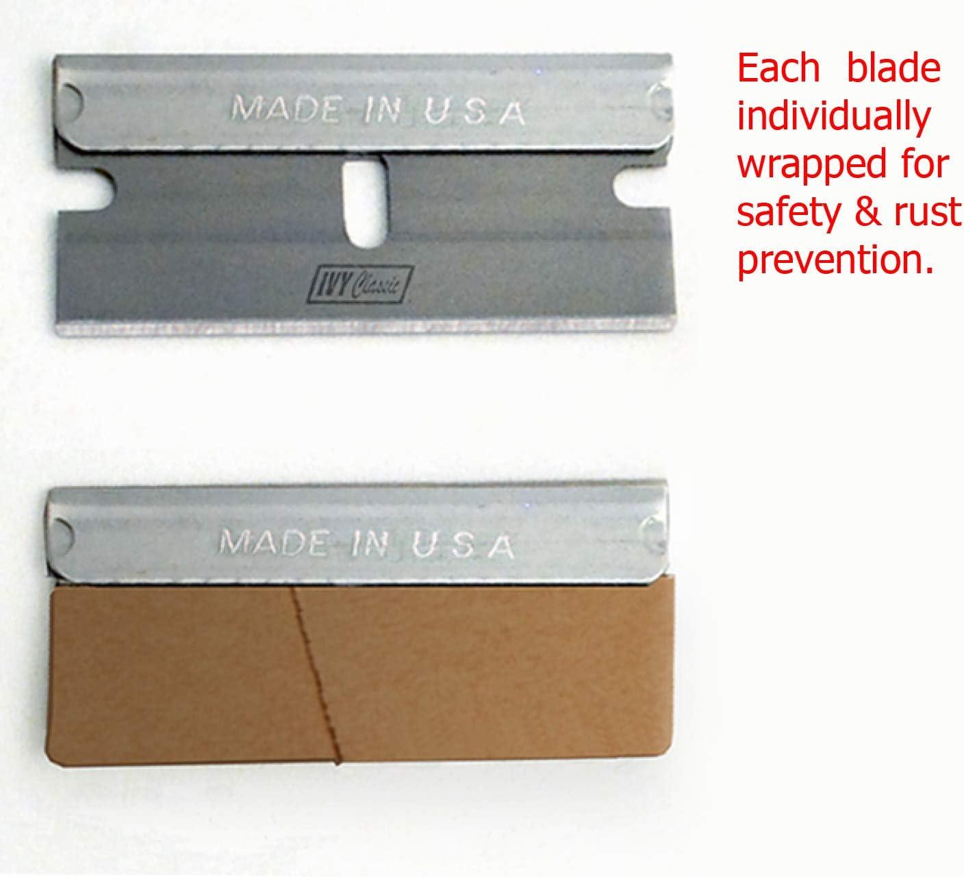 IVY Classic 11182 Single-Edge Razor Blades - Made in USA - 100 Pack ...