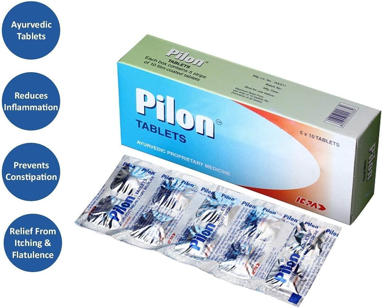 JOKE Icpa Pilon Ayurvedic Tablets for Piles - 10 X 5 Tablets