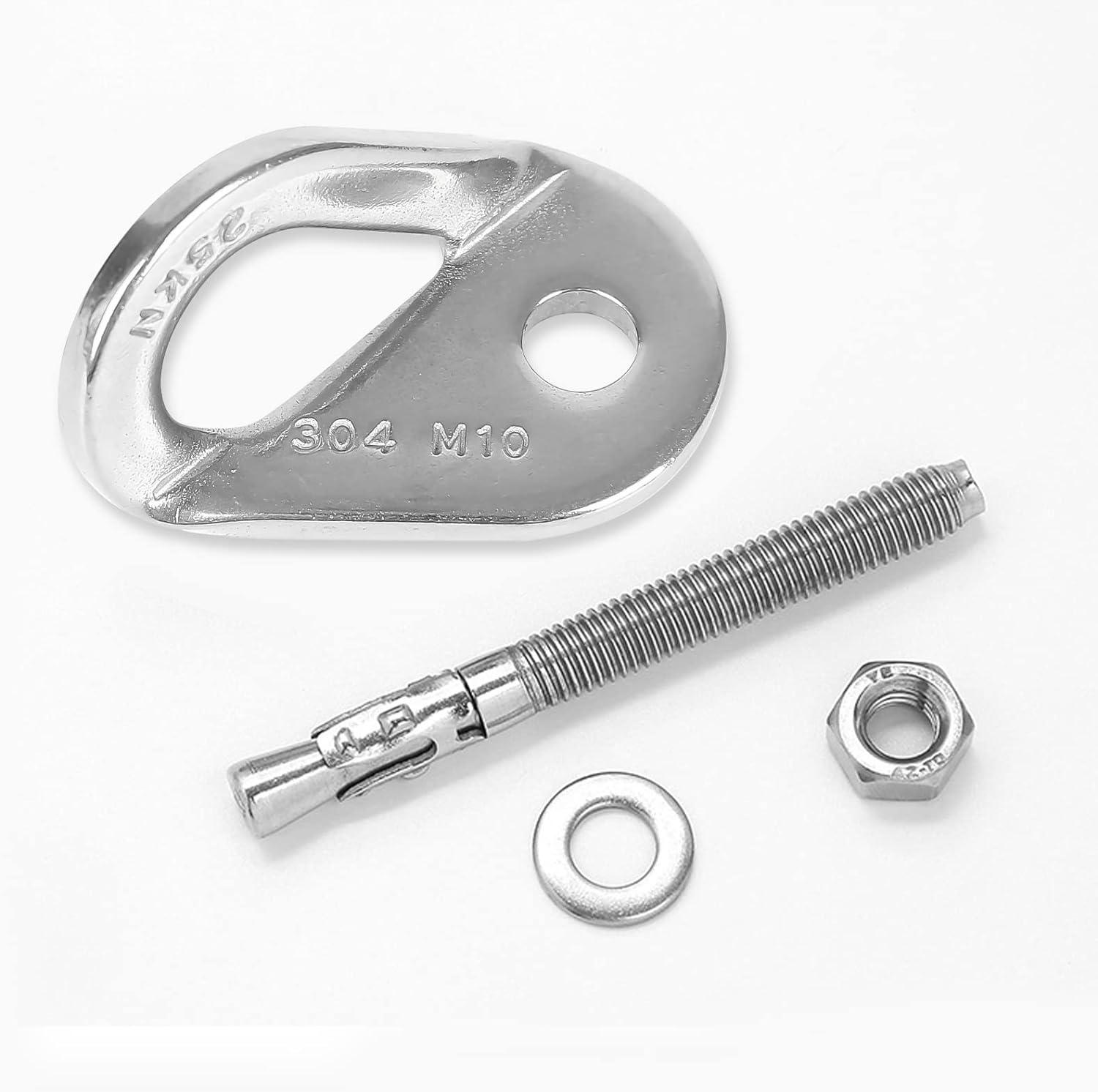 JATCSG 10 Pack Stainless Steel Climbing Anchor Hanger Bolt M10 - 25kN ...