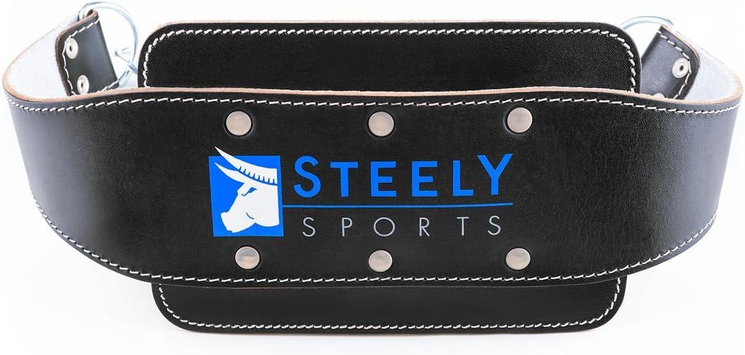 Steely Sports Leather Dip Belt - Adjustable Training Belt with Chain ...