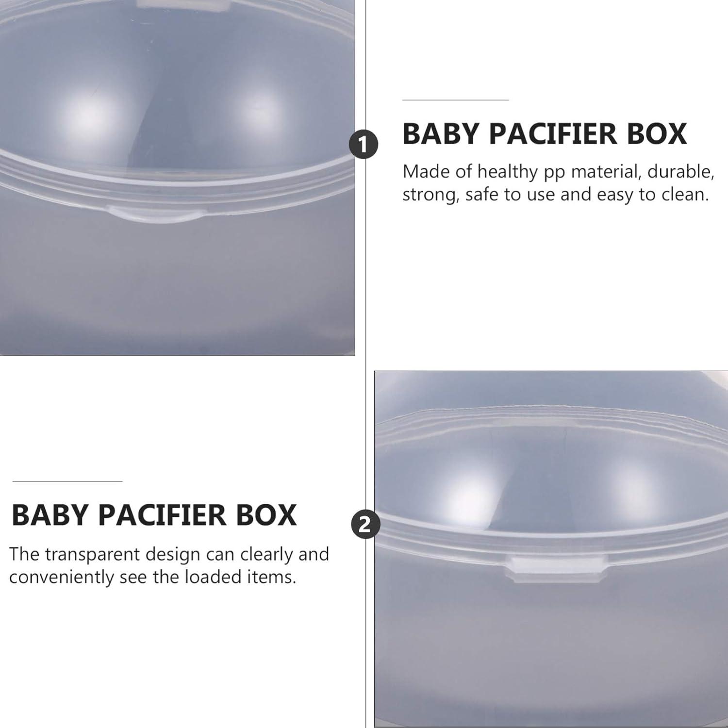 Exceart 10-Pack Pacifier Storage Box | Baby Pacifier Case Holder for ...