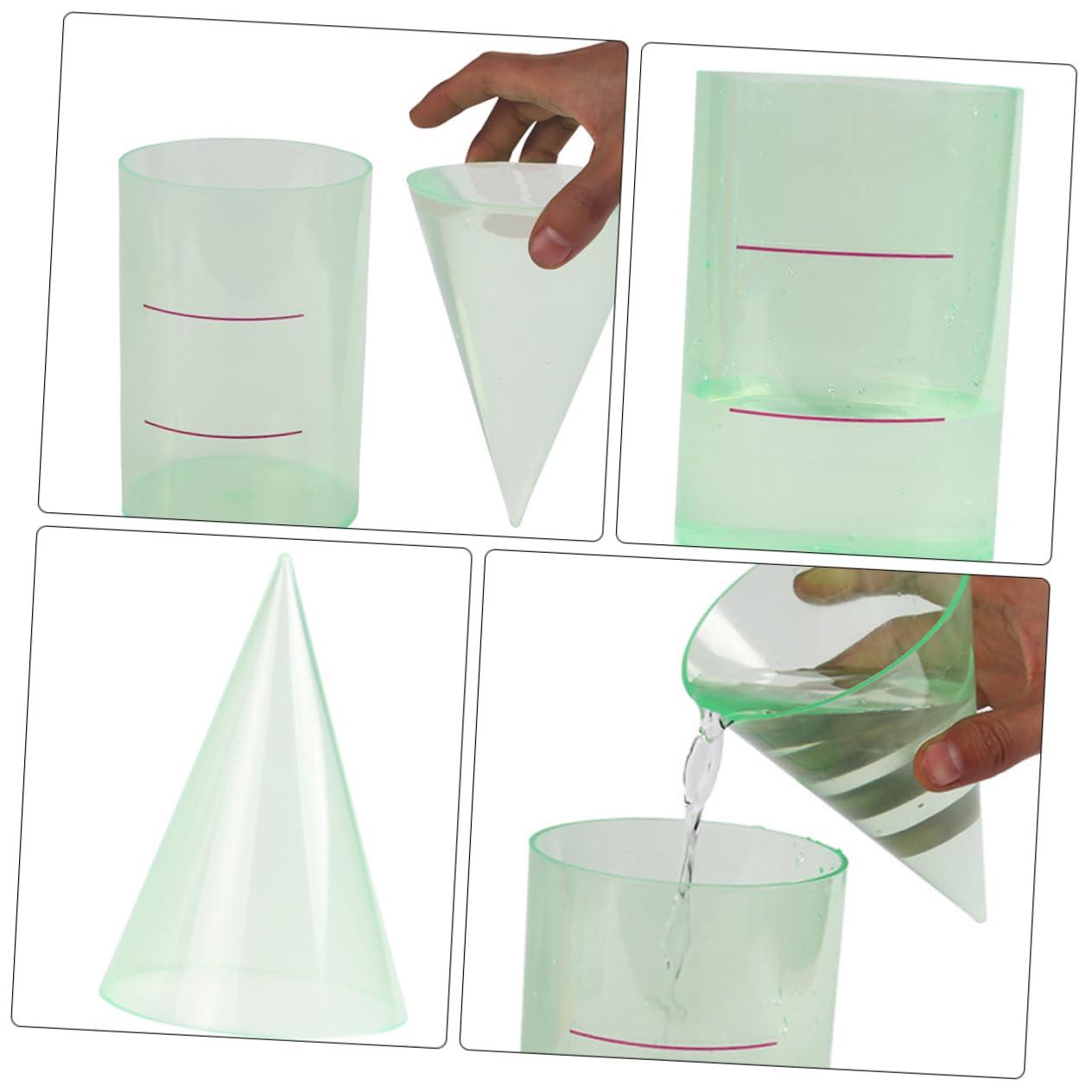 Lurrose 2 STK Cylinder Cone - Transparent Geometric Model for Math ...