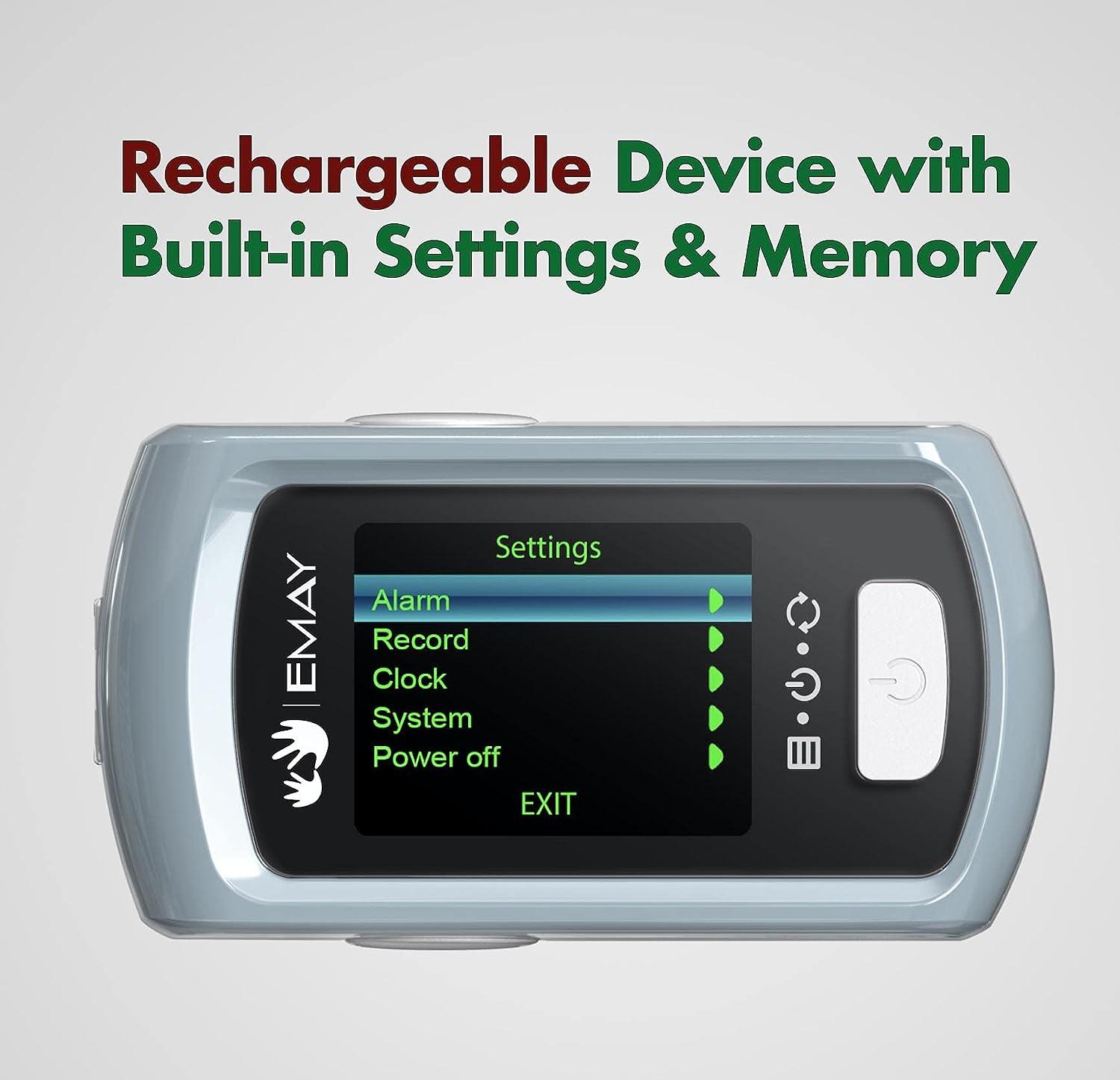 EMAY Sleep Oxygen Monitor with PC Software & App | Bluetooth Pulse ...