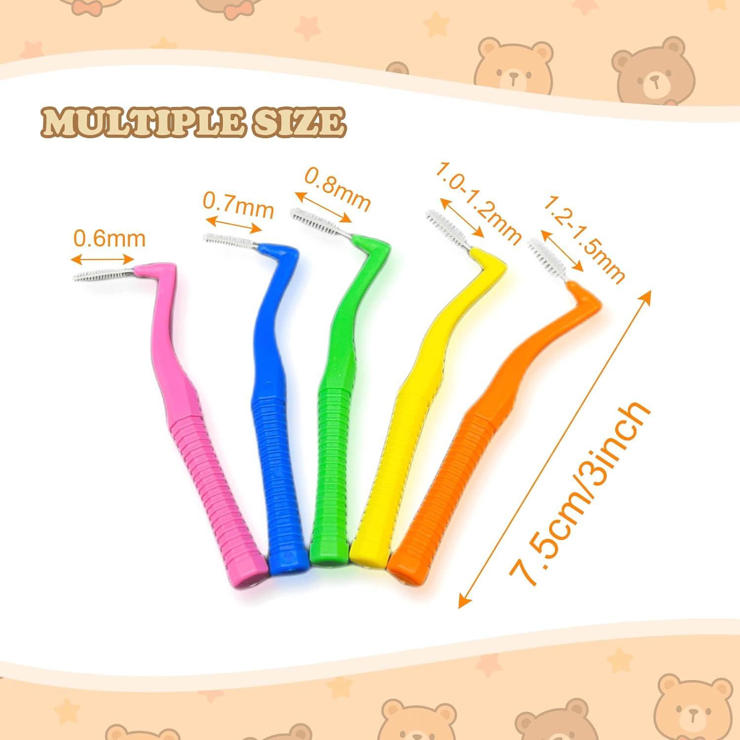 SKHAOVS 50-Piece Short Handle Interdental Brushes for Teeth & Gums ...