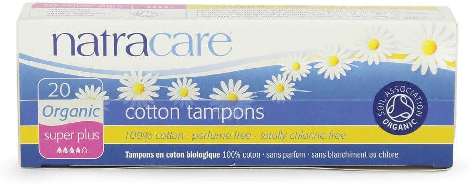 Natracare Organic Cotton Tampons Super Plus 20 Count (6 Pack) - Natural ...