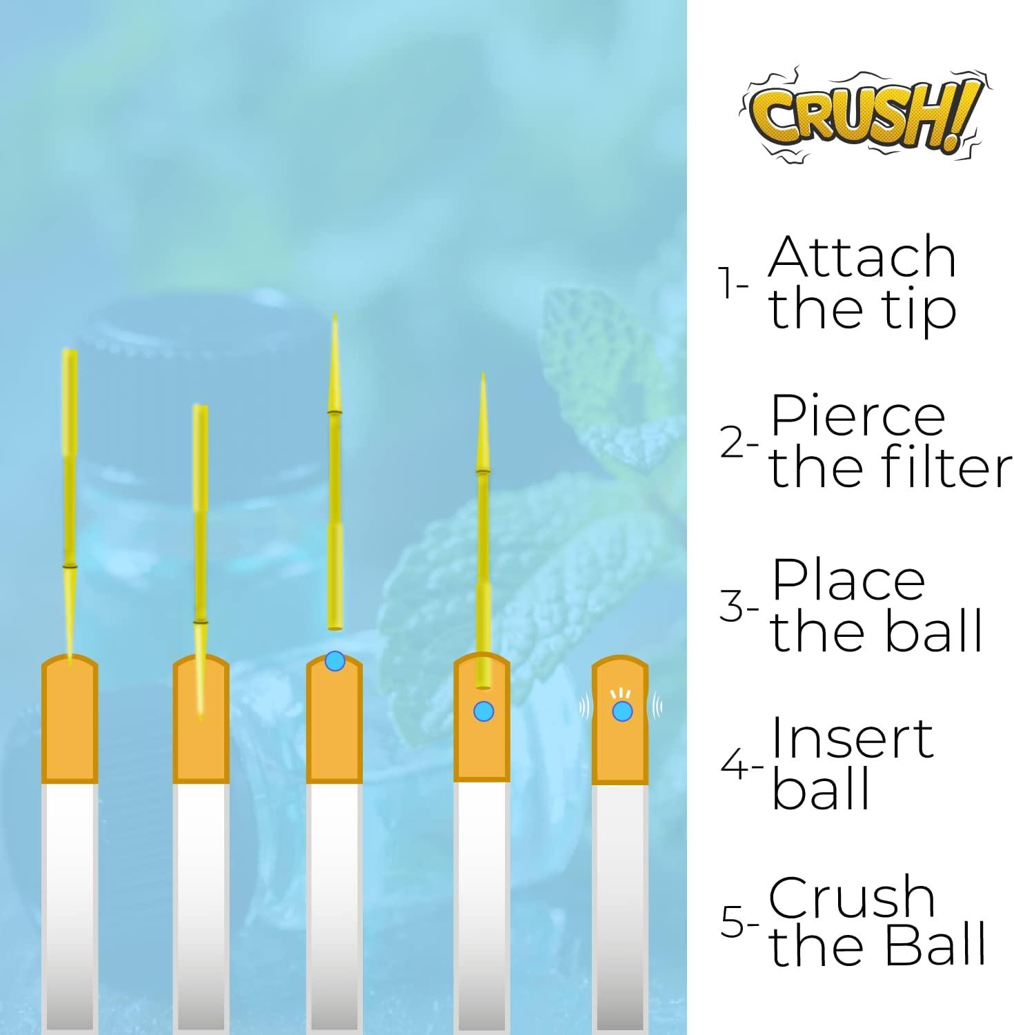 CRUSH! Menthol Filters Crushballs Pack - 100+ Mint Menthol Aroma Capsules for Filters - Ice Blue ...