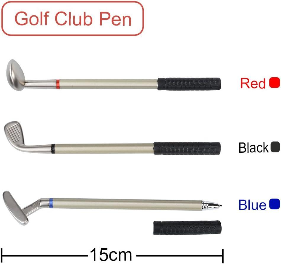 10L0L Golf Pen Holder with 3 Golf Club Pens Set - Unique Golf Desk ...
