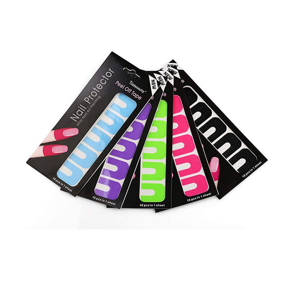 Nail Polish Protector Peel Off Tapes - 5 Sheets Disposable Skin Nails ...