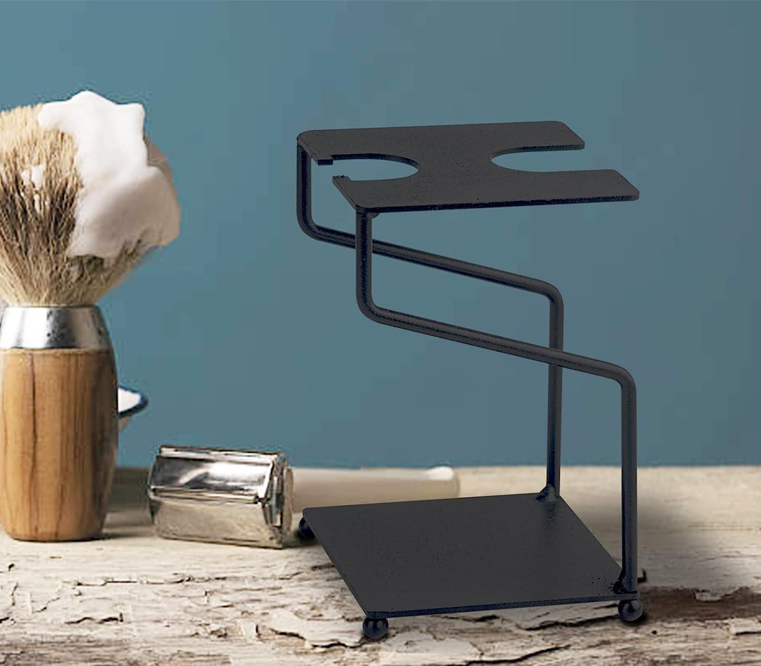 Dgudgu Stainless Steel Safety Razor & Shaving Brush Stand - Black Shave ...