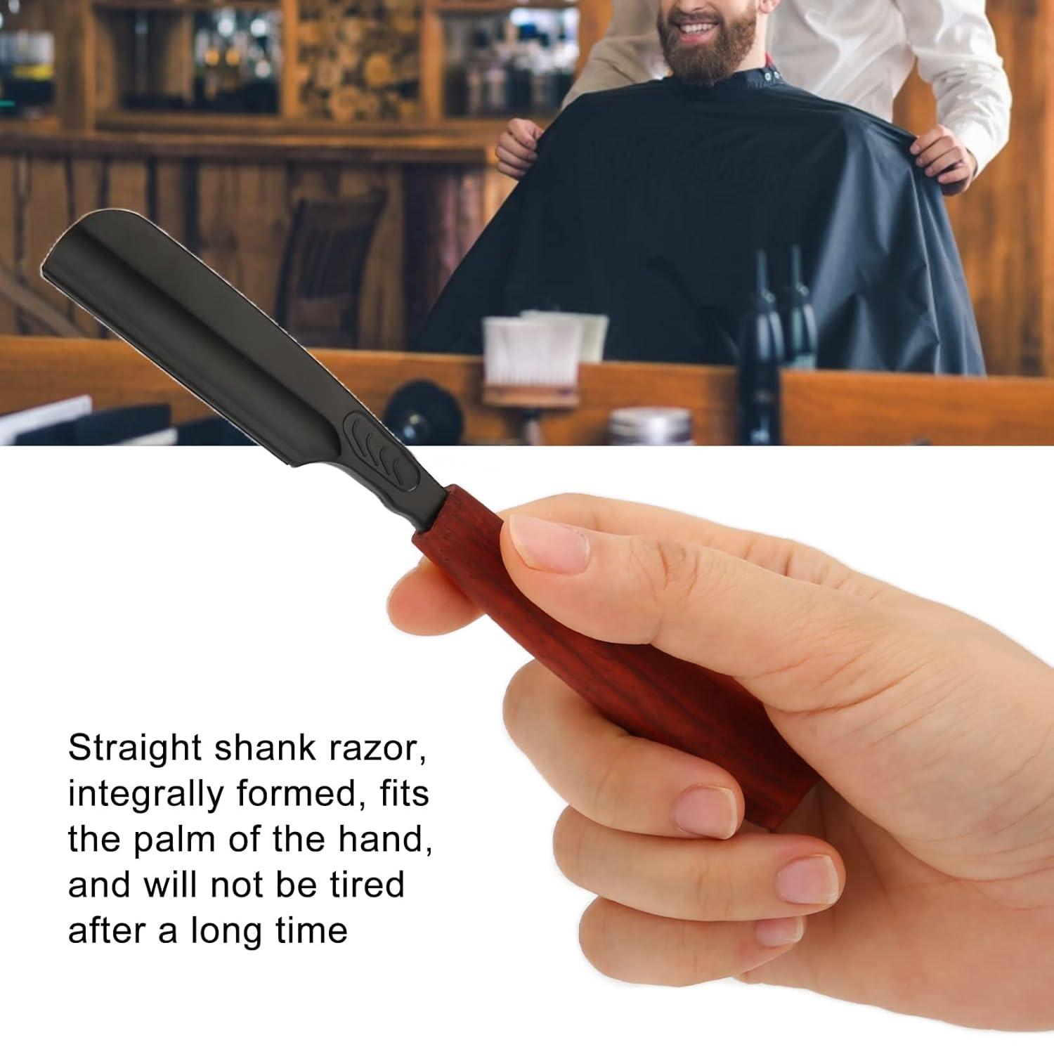 S53-6 Black Straight Edge Razor for Eyebrow Shaping & Hair Removal ...