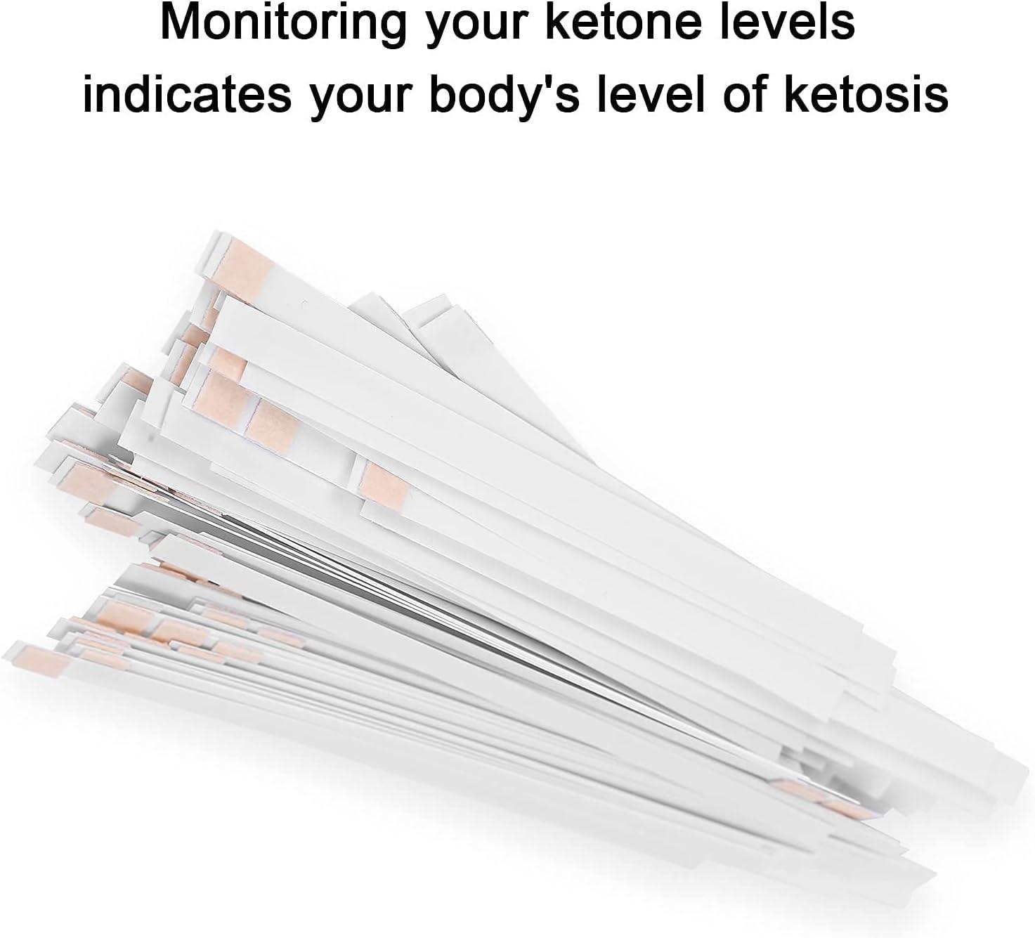 Keton Urine Test Strips - 100 Ketone Level Monitoring Strips for At ...