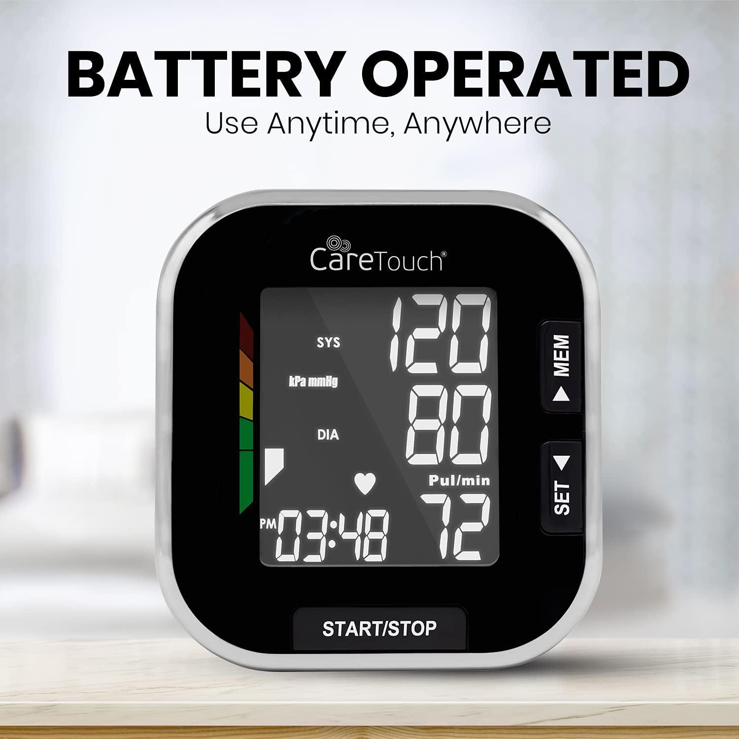 Care Touch Platinum Black Wrist Blood Pressure Monitor - Automatic BP ...