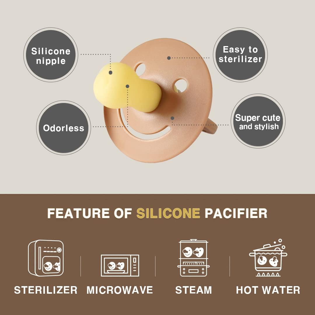 Fromise Silicone Baby Pacifier Smile | BPA-Free | Made in Korea | 6-18 ...