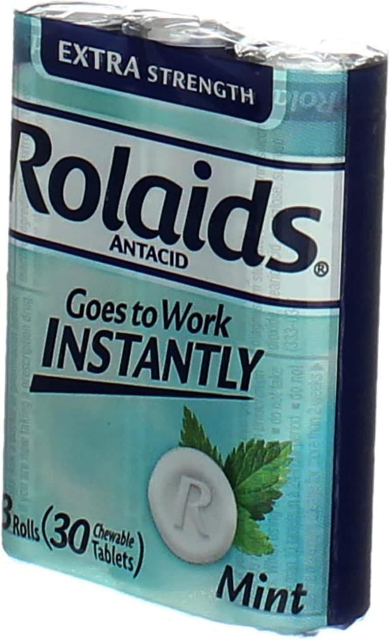 URMIIM Rolaids Extra Strength Mint Chewable Tablets - 30 ct x 2 Pack ...