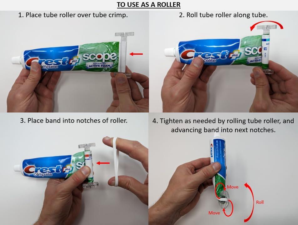 Iba Innovations Toothpaste Roller (3-Pack) - Reduce Waste and Use with ...