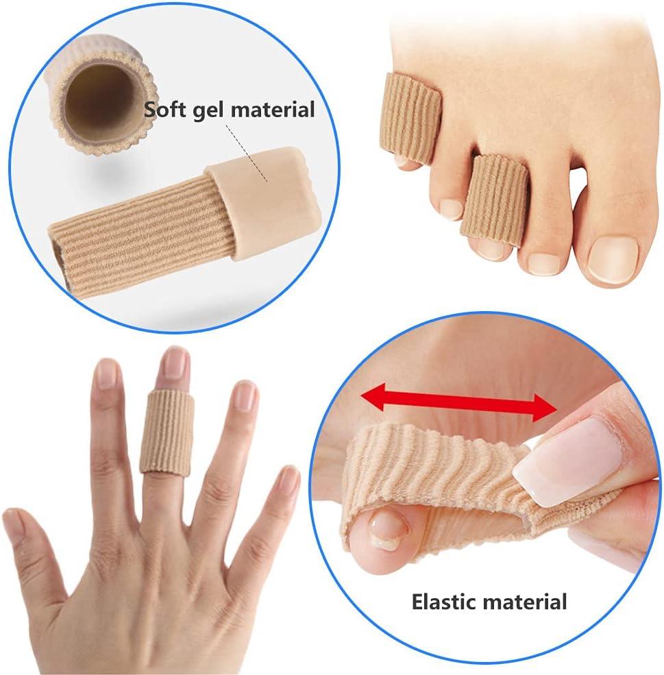 26PCS Soft Gel Toe Tubes Sleeves Protectors for Bunions, Corns ...