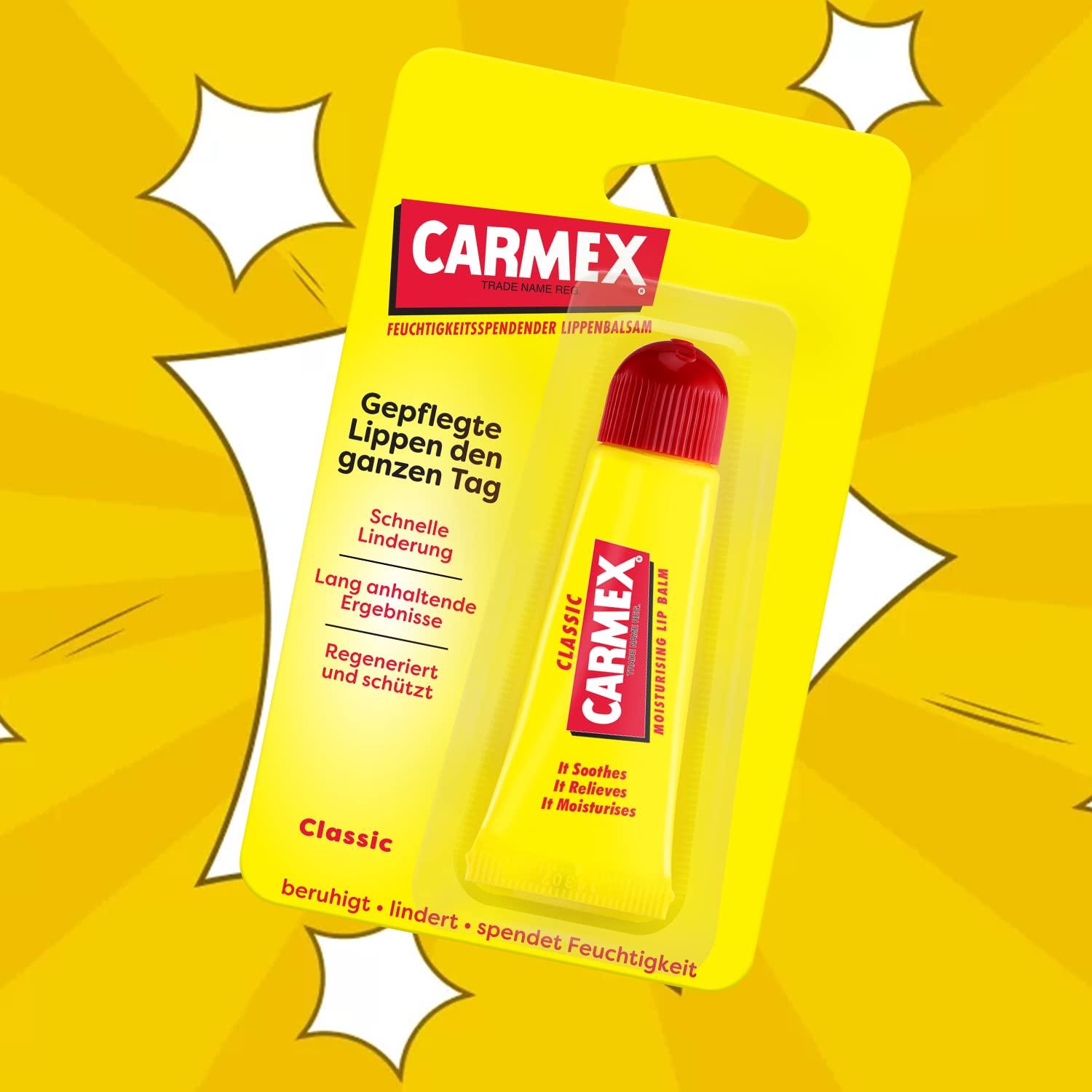 Carmex Classic Lip Balm - Original Medical Moisturizer for Dry Cracked Lips | Protective ...