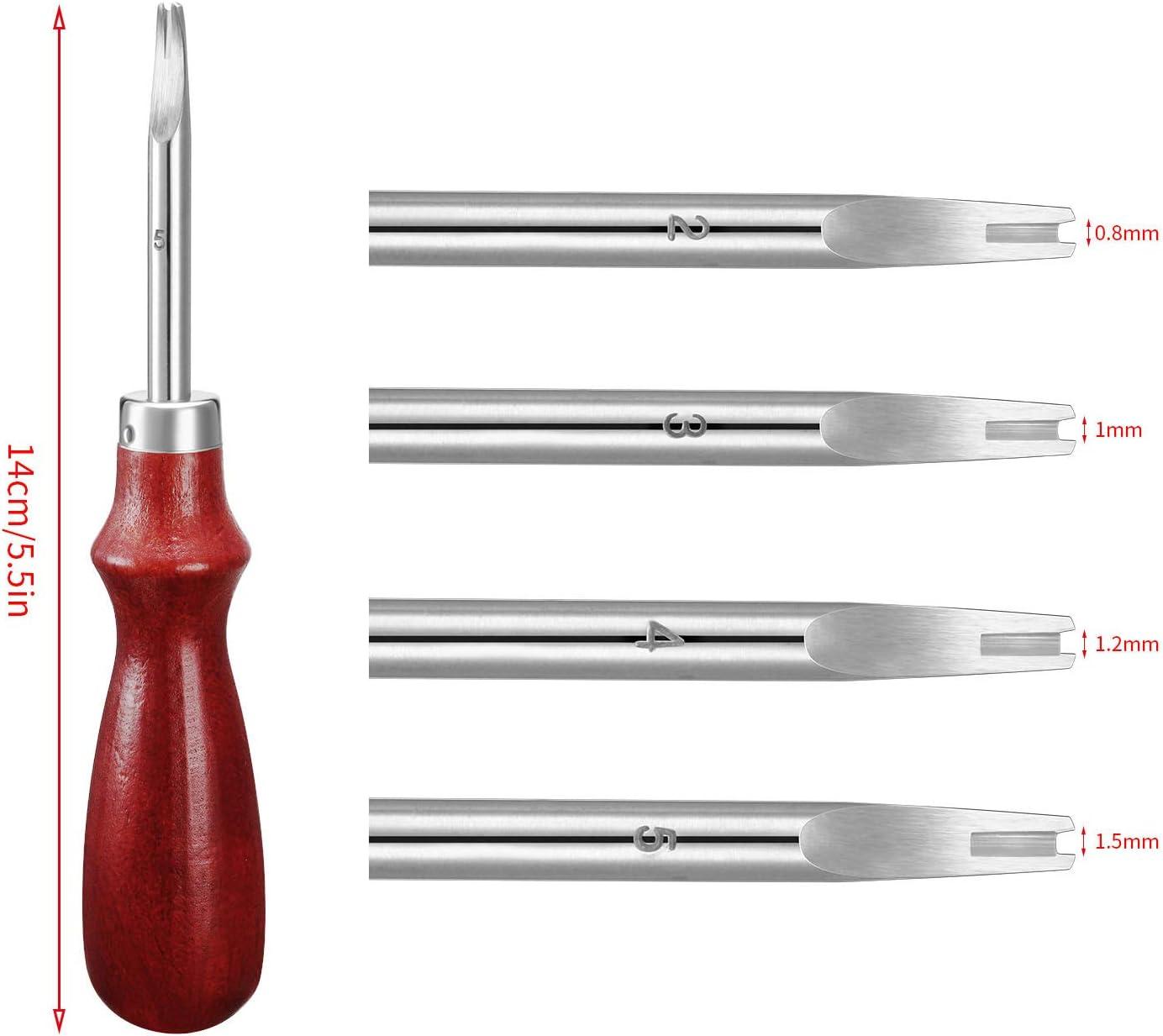 Mudder 8 Pieces Edge Leather Beveler Cutting and Leather Edge Skiving ...