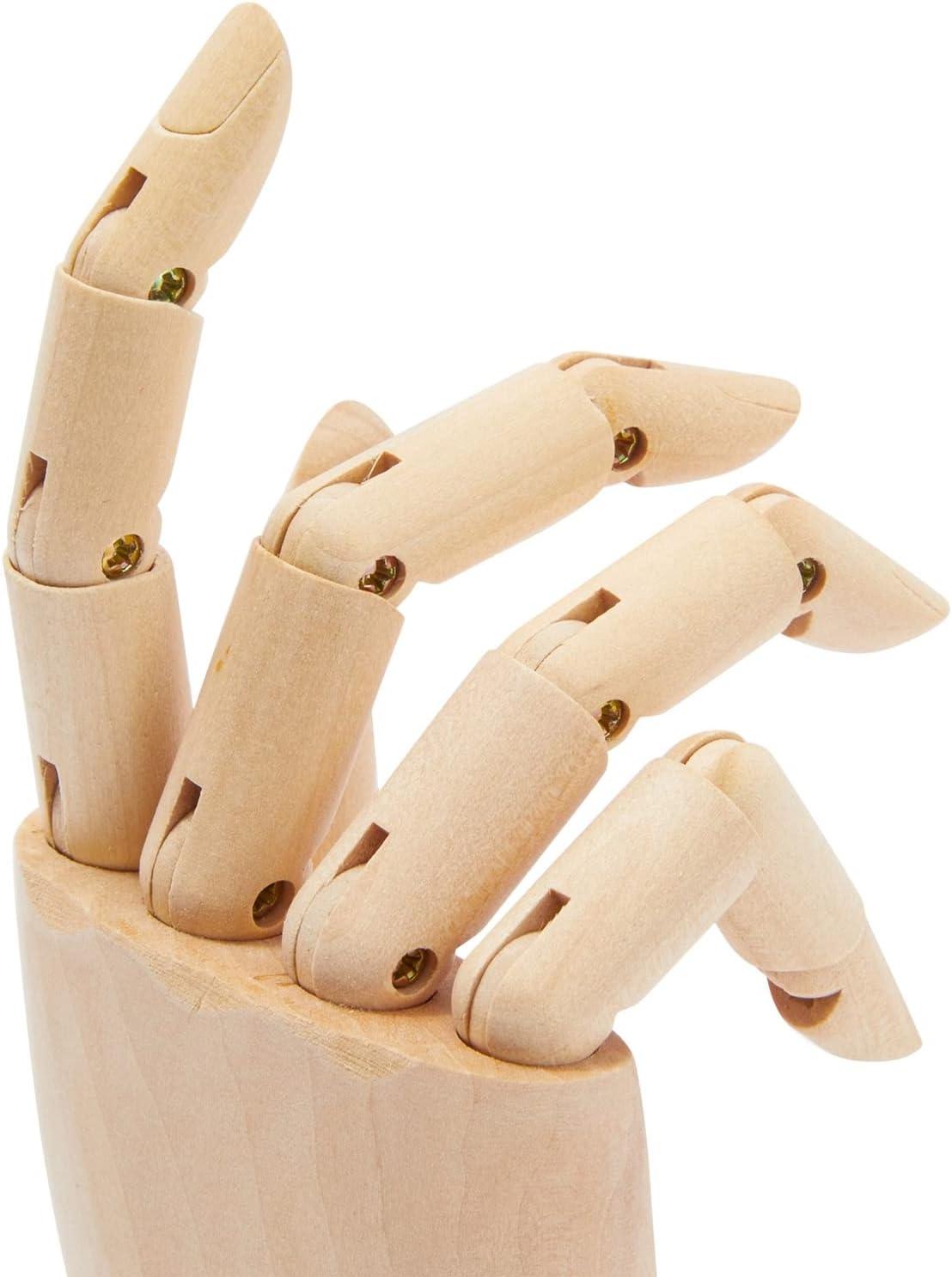 Wooden Hand Model 7 Art Mannequin Figure with Posable Fingers - Ideal ...