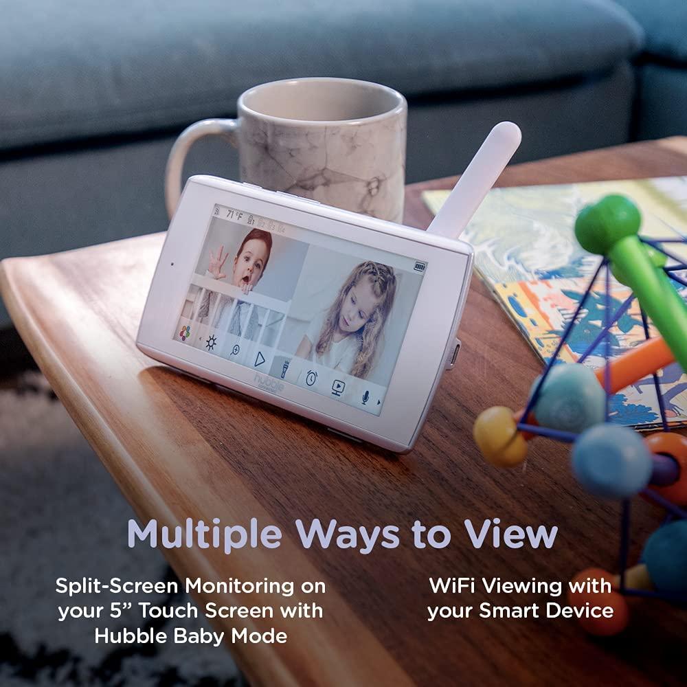 Hubble Connect Touch Twin 5 Video Baby Monitor with Camera and WiFi ...