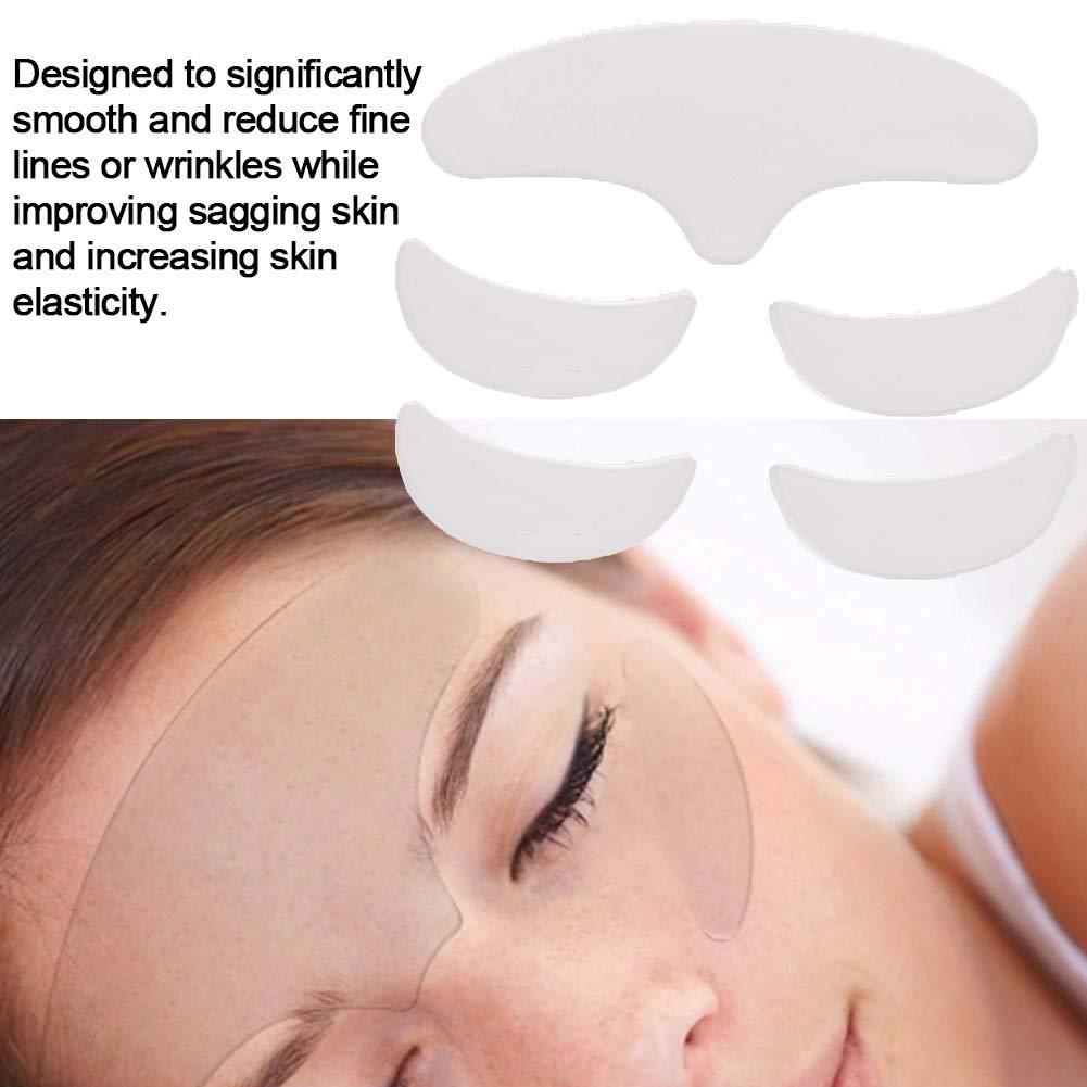 5-Part Reusable Silicone Anti-Aging Plaster | Washable Forehead & Eye ...