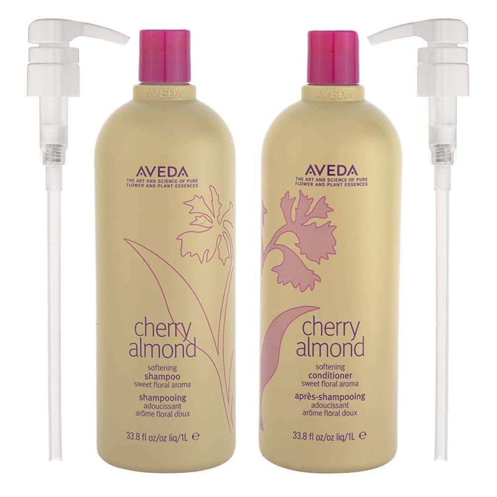 Aveda Cherry Almond Shampoo & Conditioner Duo 33.8 oz + 2 Pumps ...