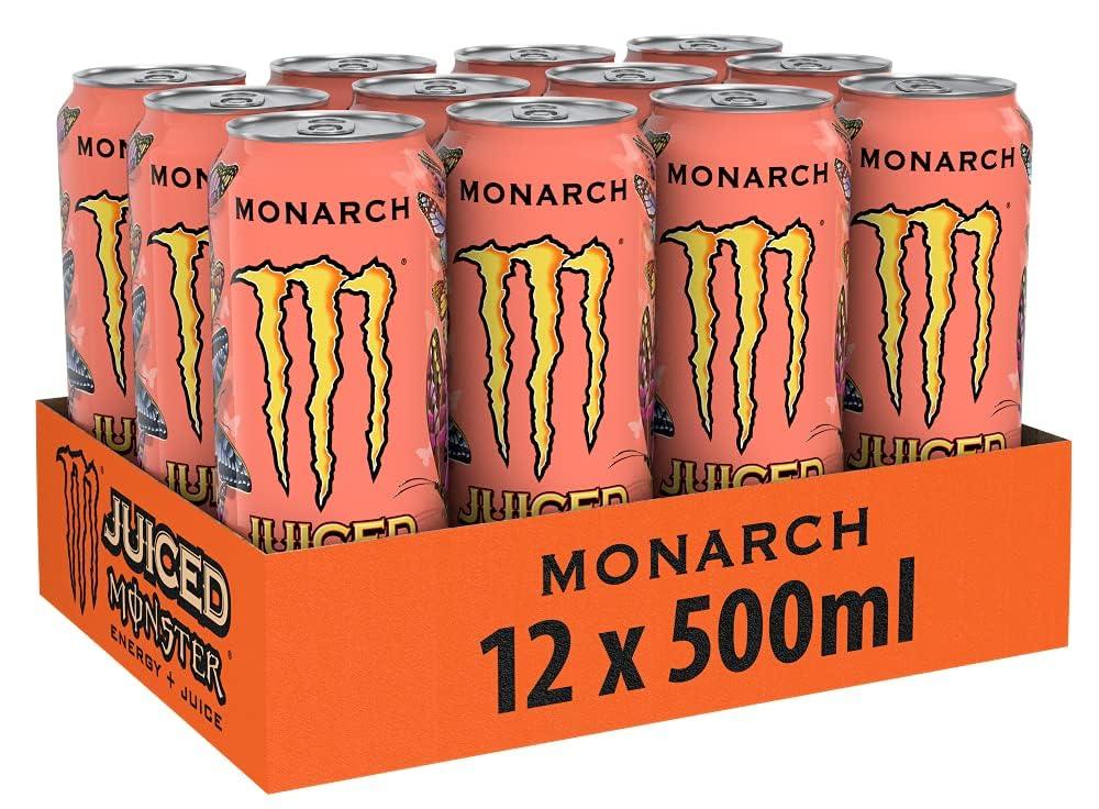 Buy Monster Energy Monarch - Caffeinated Peach & Nectarine Drink (12 x ...